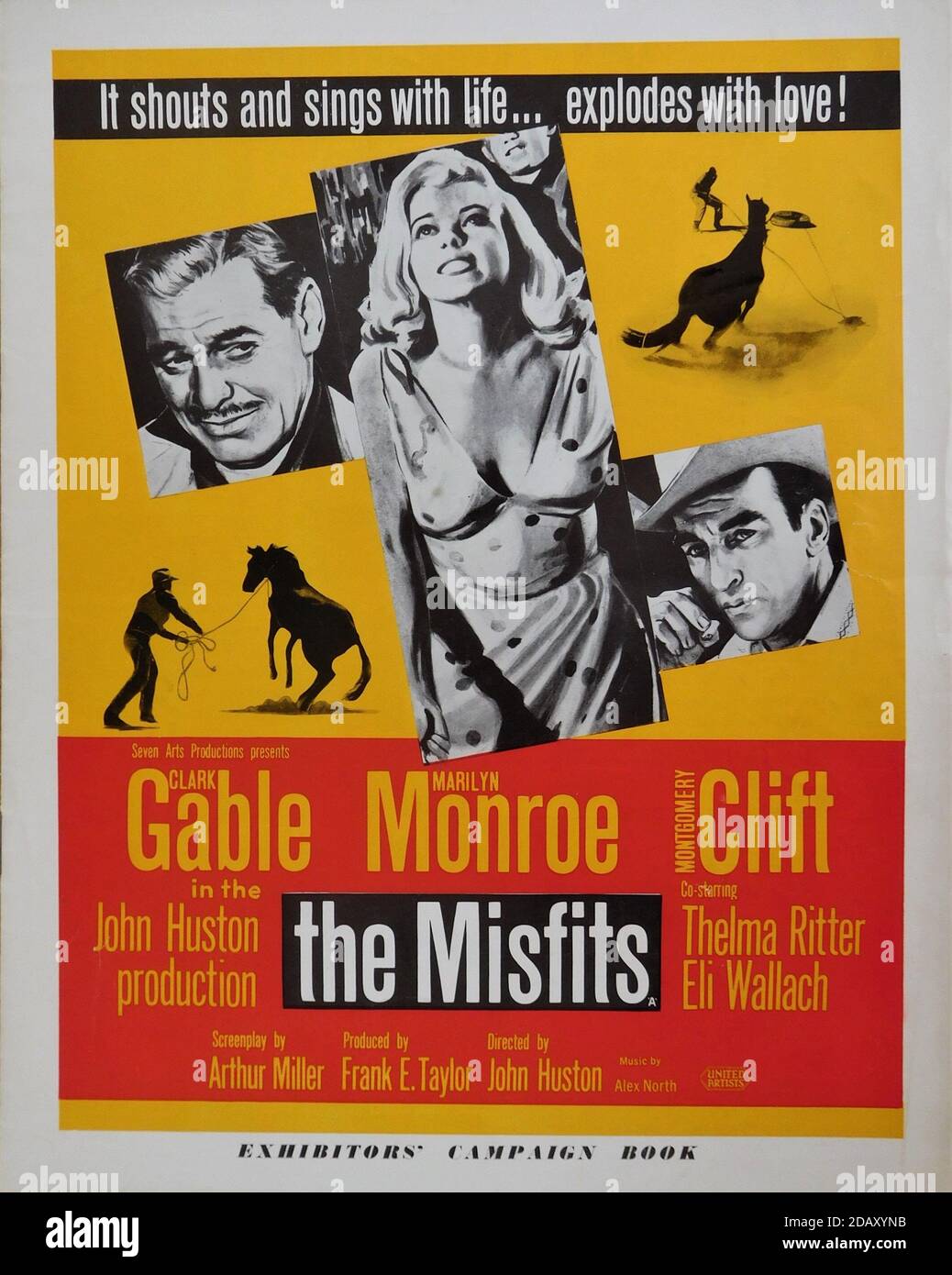 CLARK GABLE MARILYN MONROE and MONTGOMERY CLIFT in THE MISFITS 1961 ...