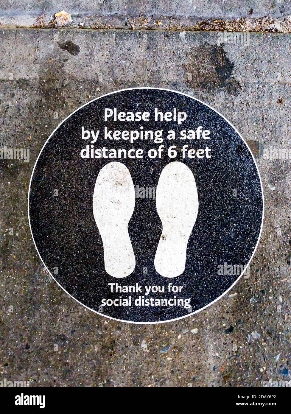 Social Distancing Sign Stock Photo - Alamy