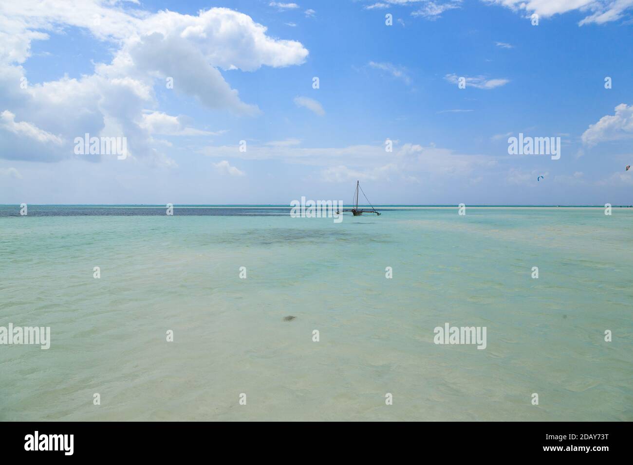Zanzibar beach landscape, Tanzania, Africa panorama. Indian ocean ...