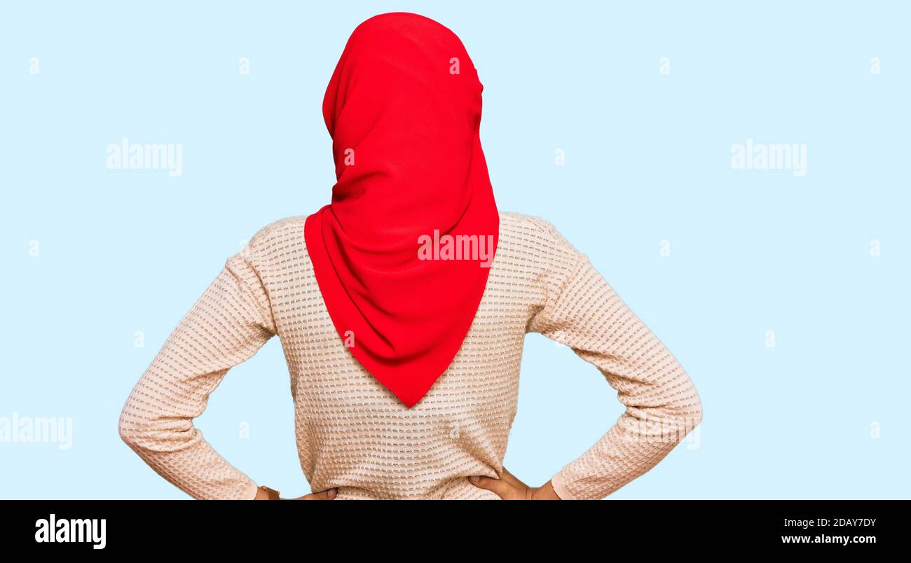 Young african american woman wearing traditional islamic hijab scarf ...