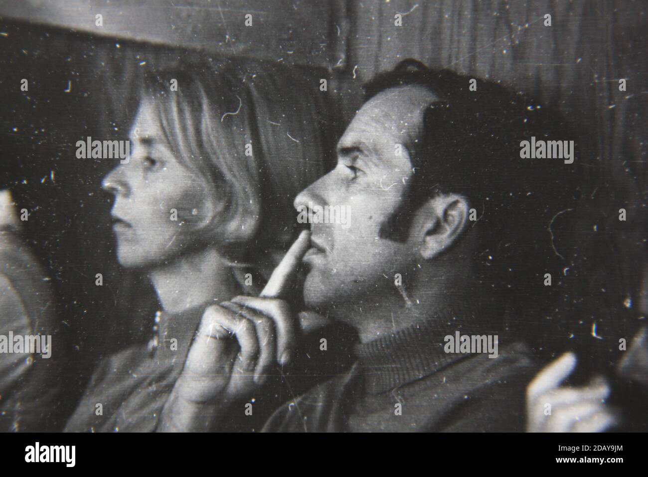 Fine 1970s vintage black and white photography of a seated audience ...