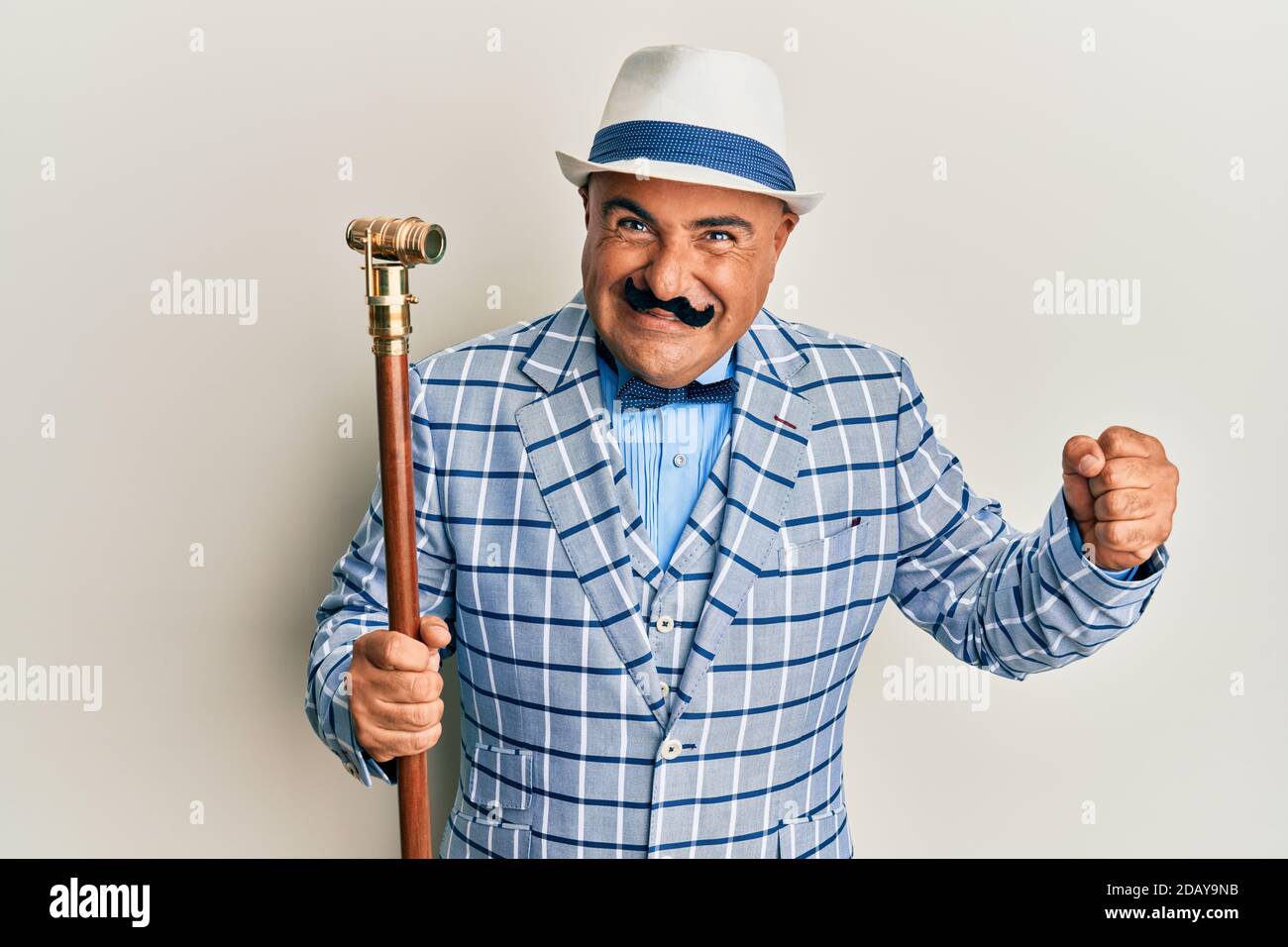 Mature middle east man with mustache wearing vintage and elegant ...