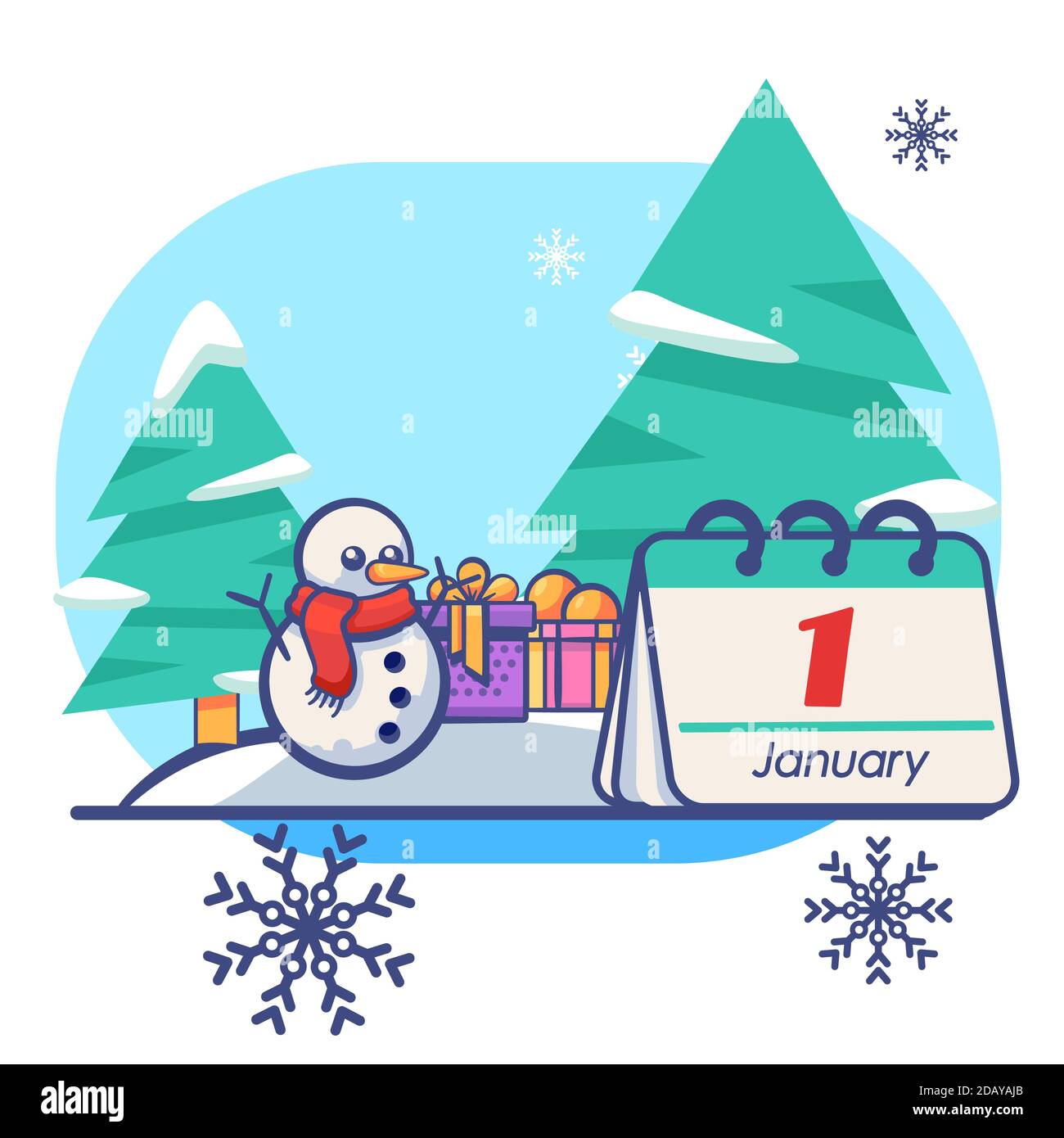 January Snow Clipart