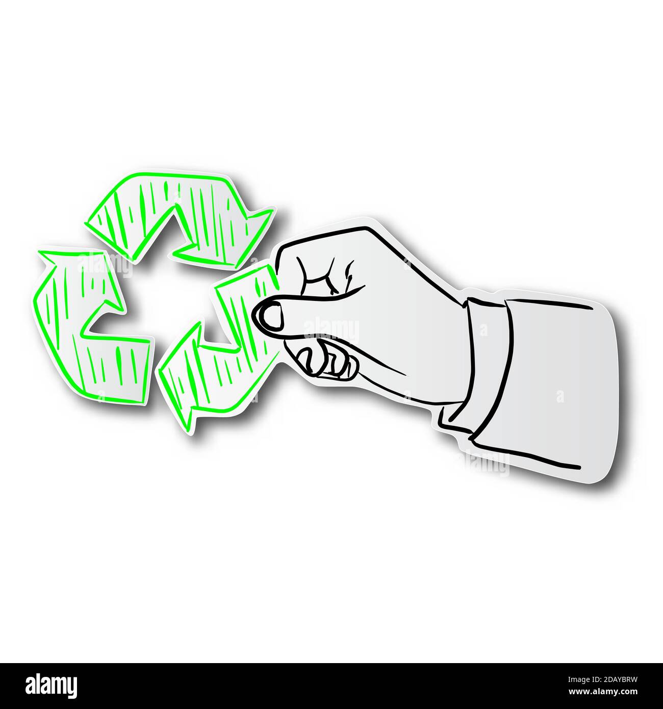 Businessman hand holding green Stock Vector Images - Alamy