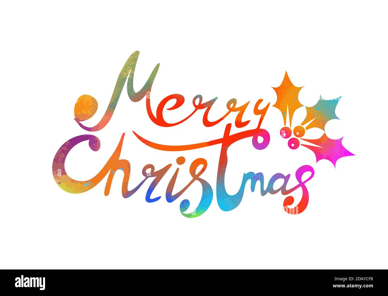 Text multi-colored Merry Christmas. Vector illustration Stock Vector ...