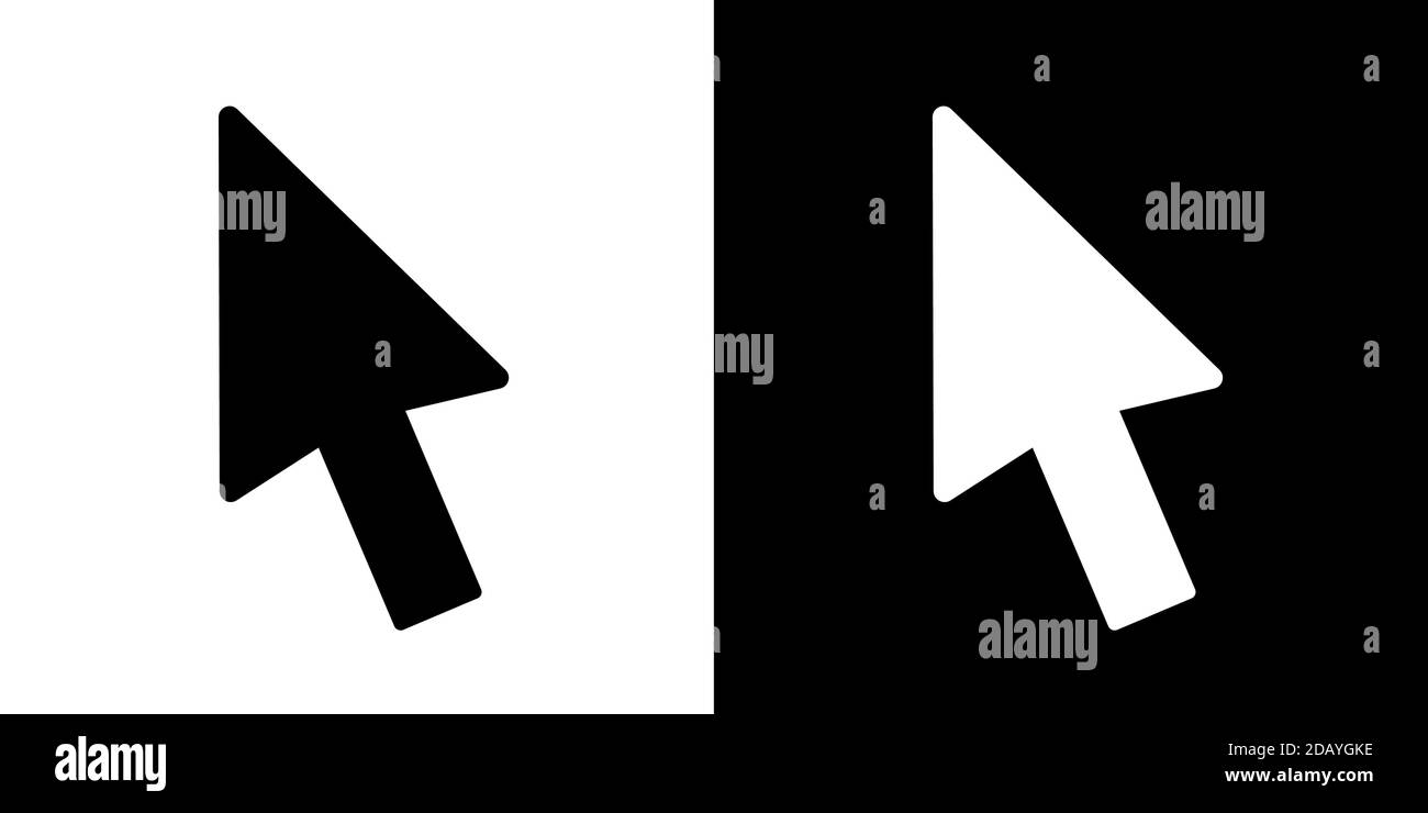 Desktop cursor icon black and white version vector illustration Stock ...