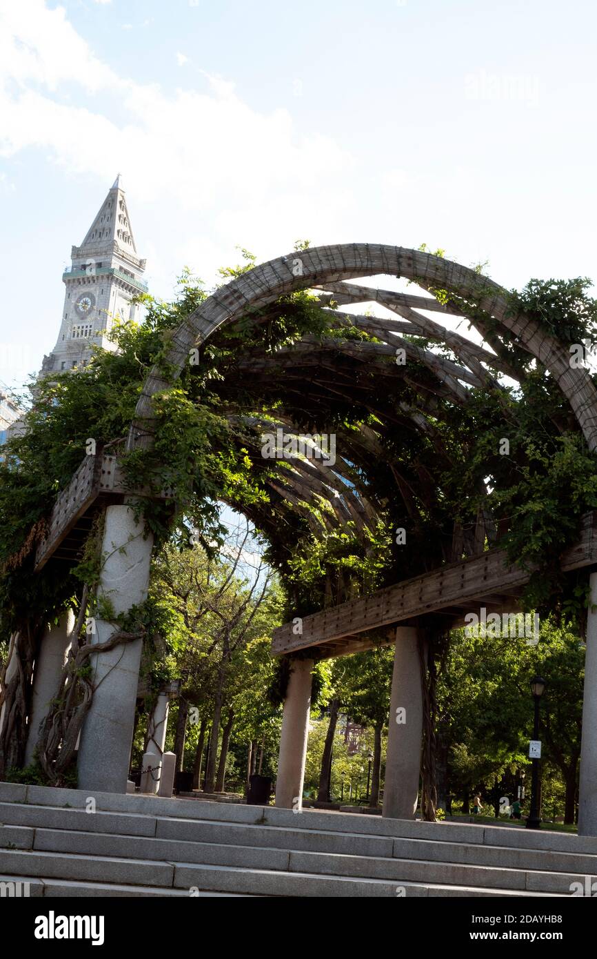 Wisteria Arch by Boston’s Marriot Hotel on the Longwharf Pier, Boston ...