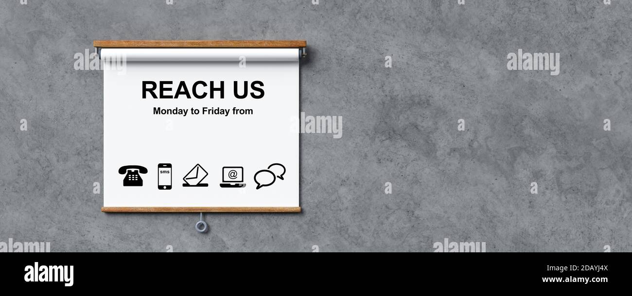 template for own contact messages on concrete background - 3d ...