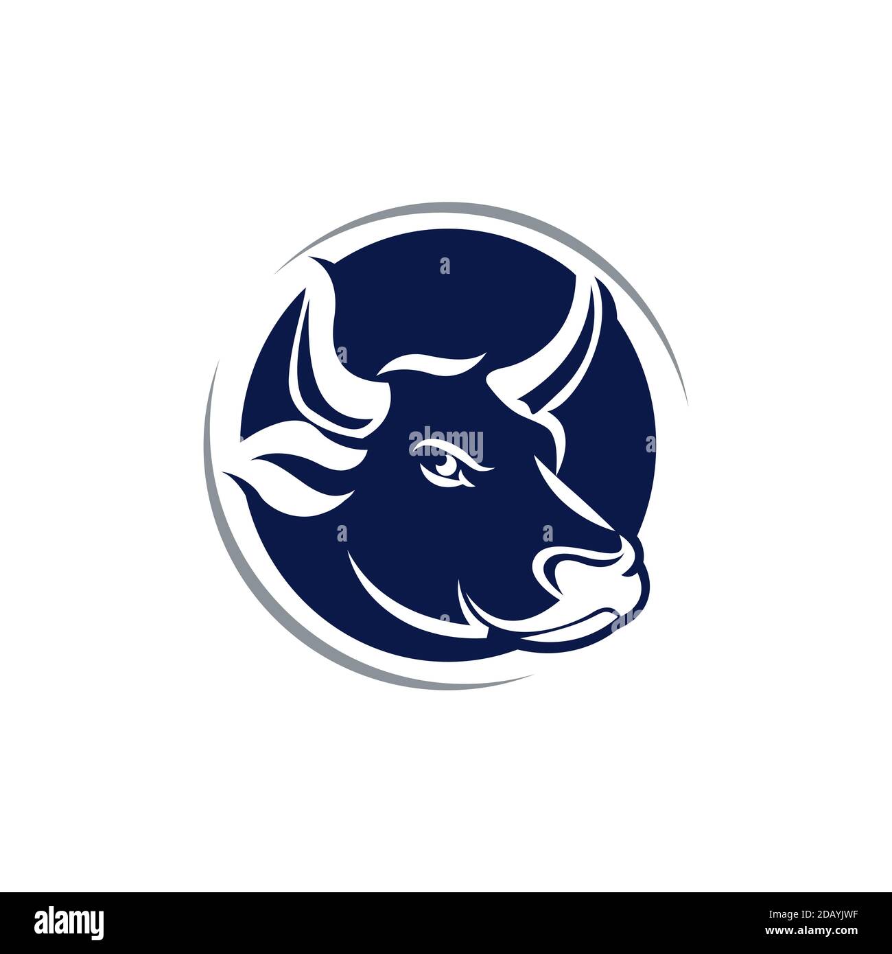 Cow head silhouette emblem logo label. Vector illustration.EPS 10 Stock ...