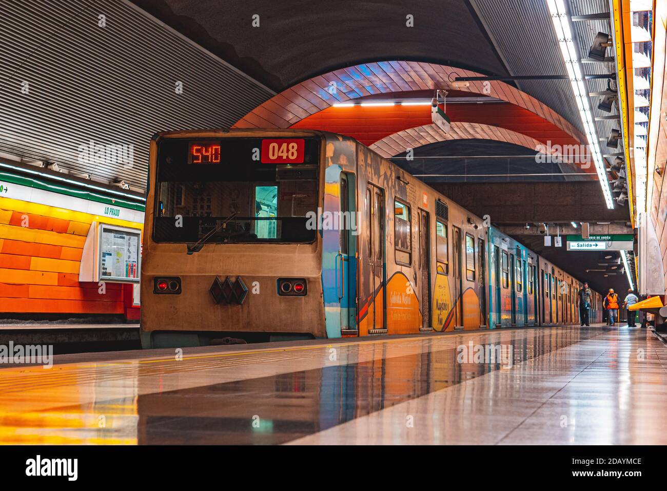 Santiago, Chile - November 2020: A Metro de Santiago train at Line 5 ...