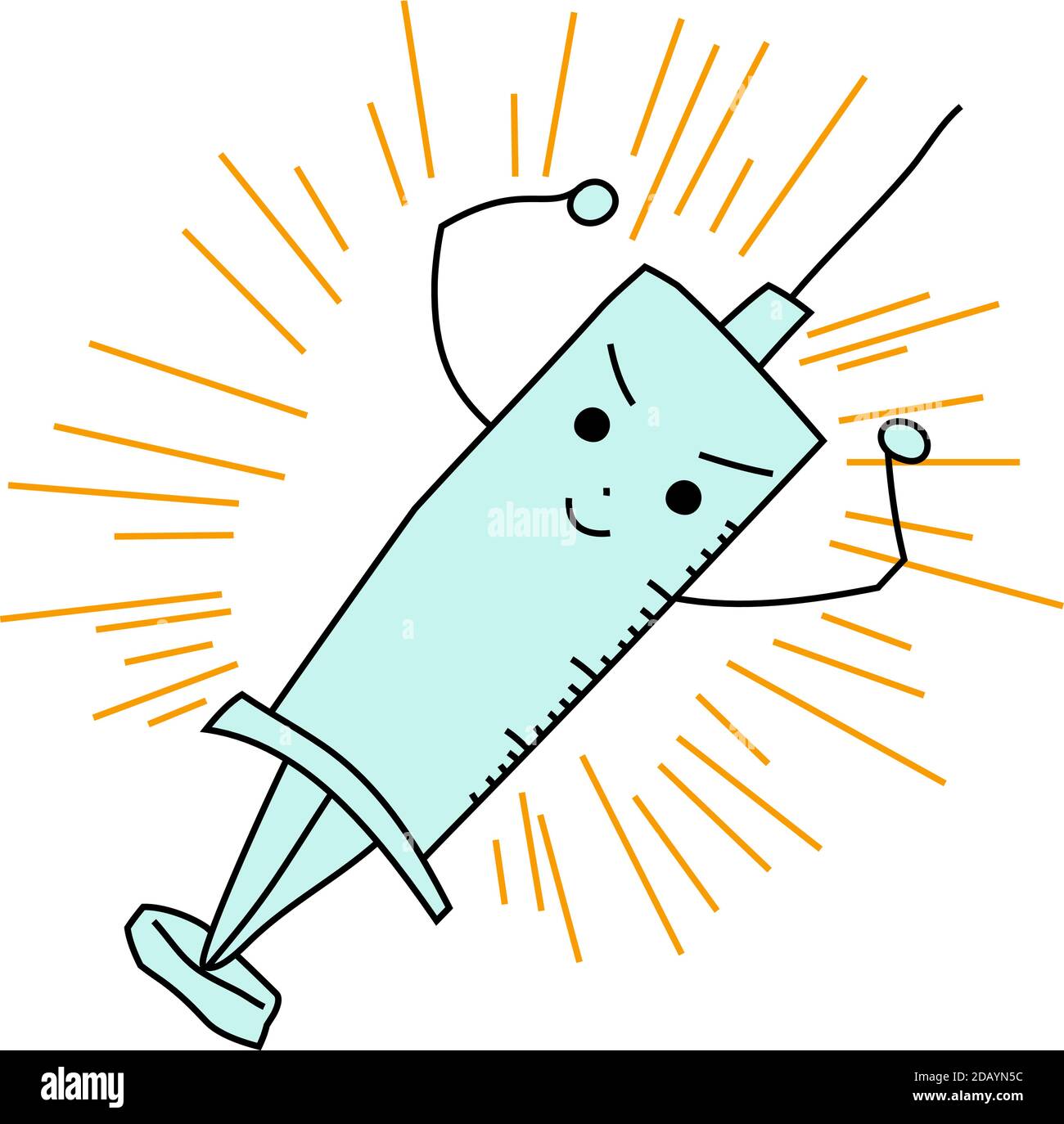 Cute syringe illustration Stock Vector Images - Alamy