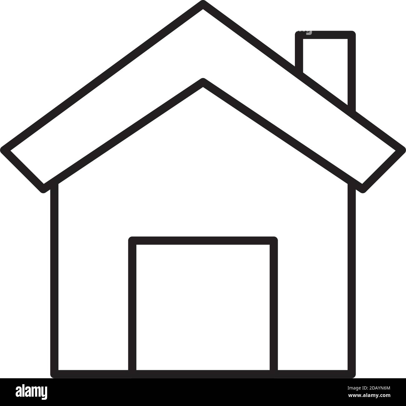 house front facade line style icon vector illustration design Stock ...