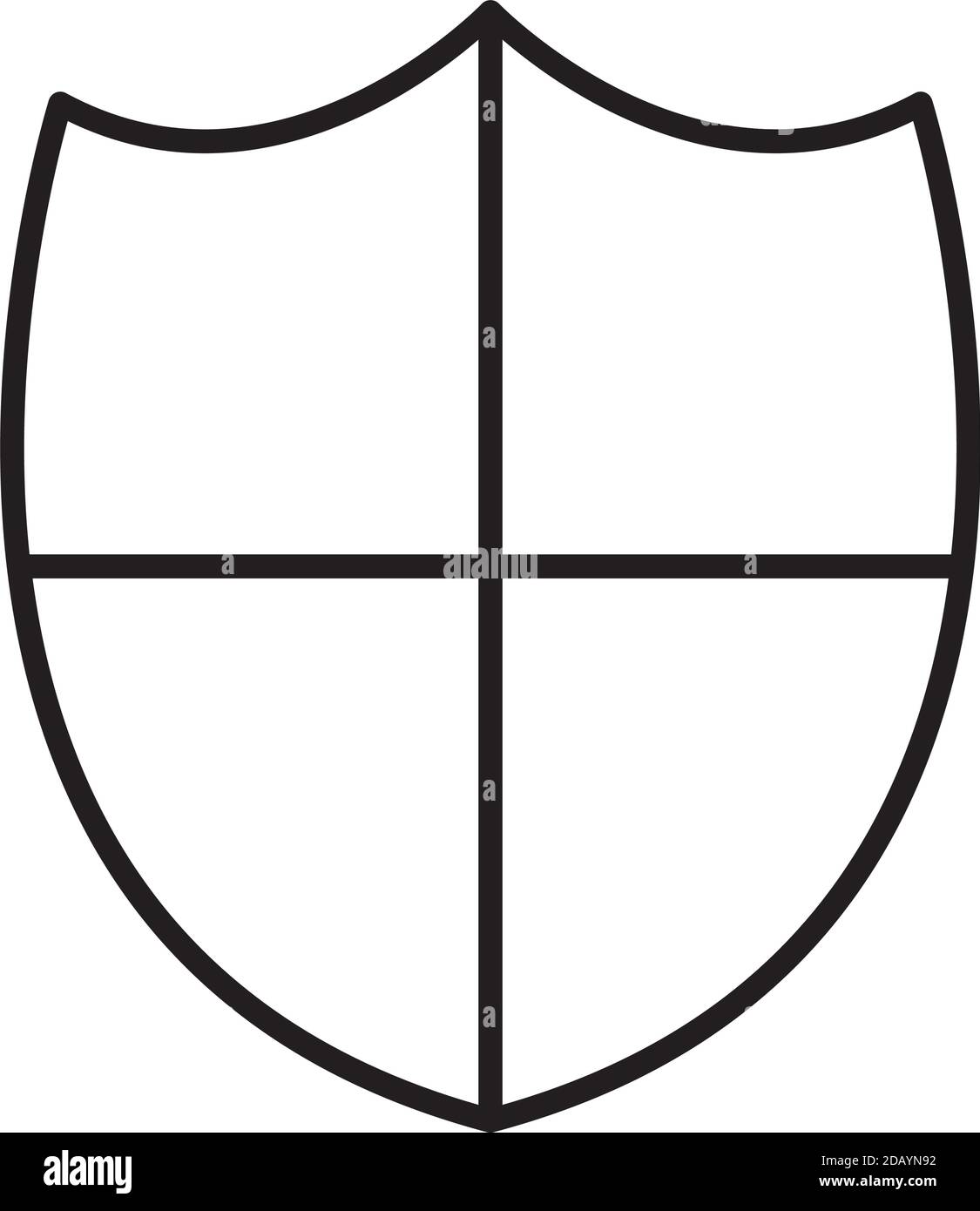 shield guard line style icon vector illustration design Stock Vector ...