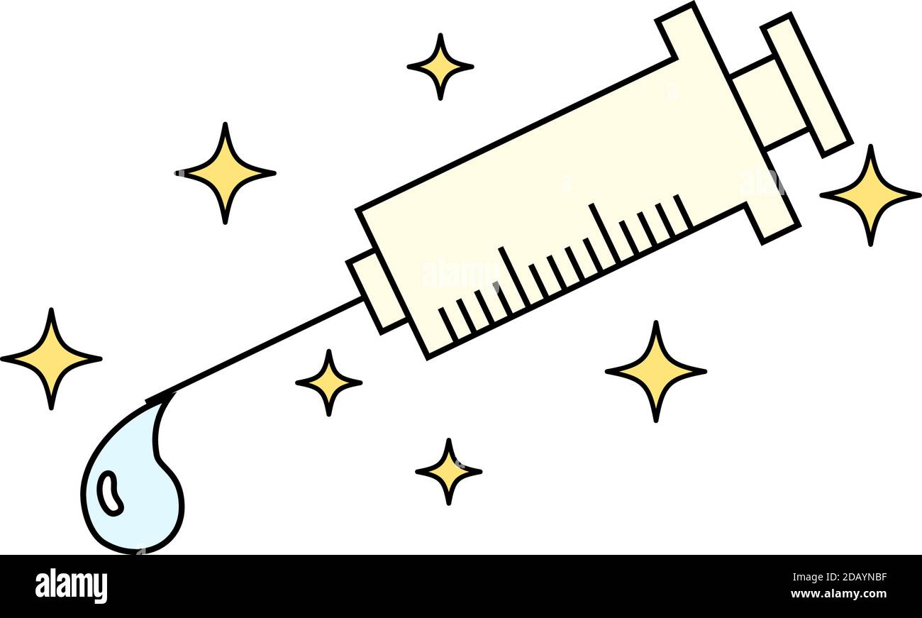 Cute syringe illustration Stock Vector Images - Alamy