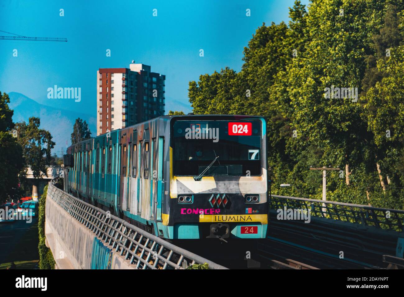 Santiago, Chile - November 2020: A Metro de Santiago train at Line 5 ...