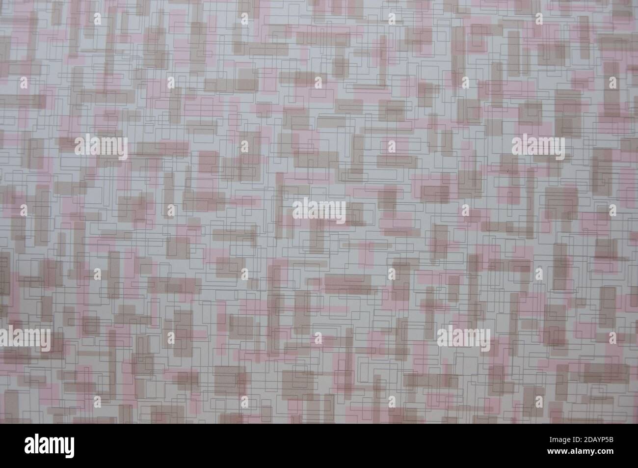 Gray fabric with a two-layer geometric pattern with rectangular ...