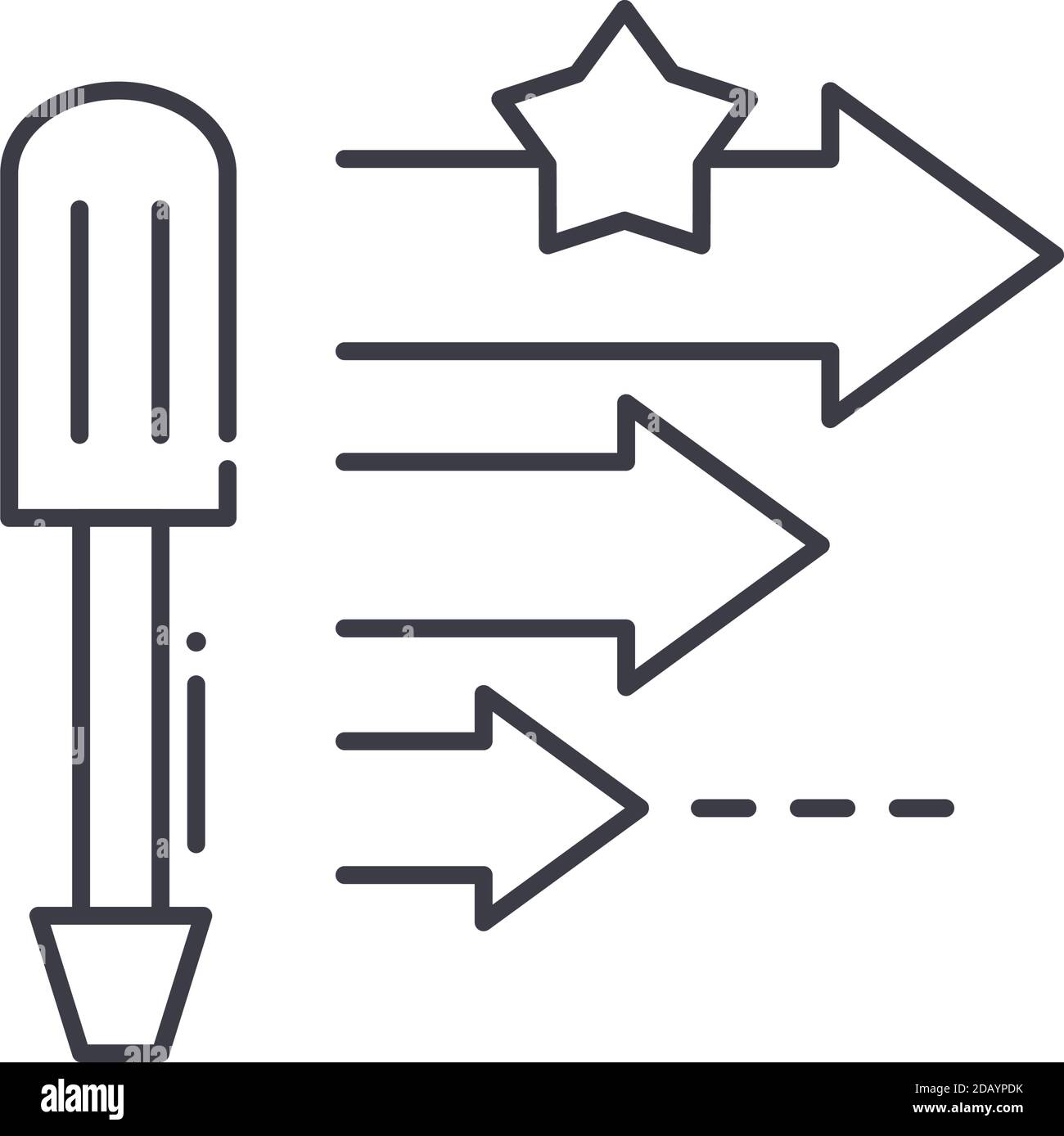 Skills development icon, linear isolated illustration, thin line vector ...