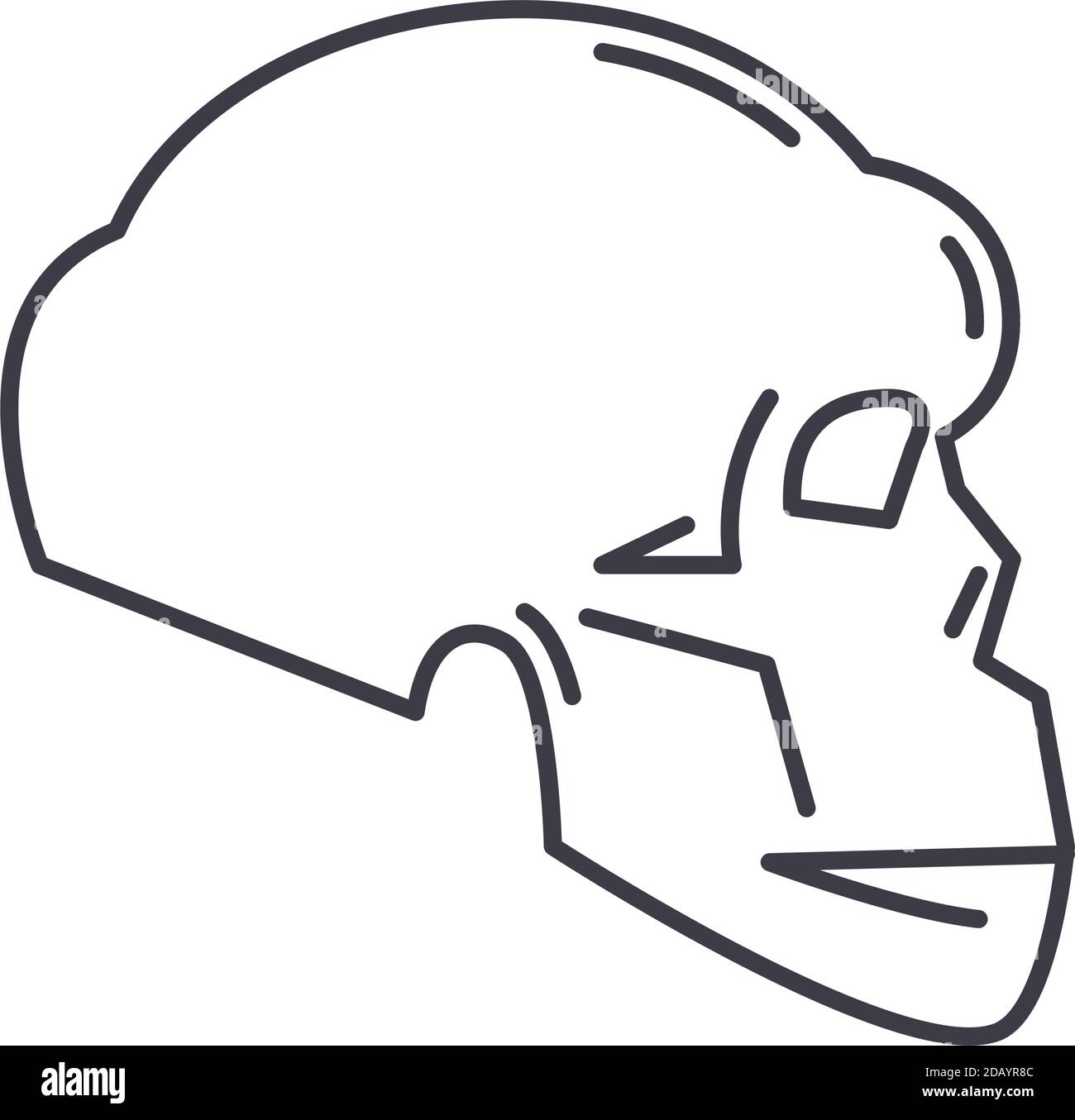 Skeleton icon, linear isolated illustration, thin line vector, web ...