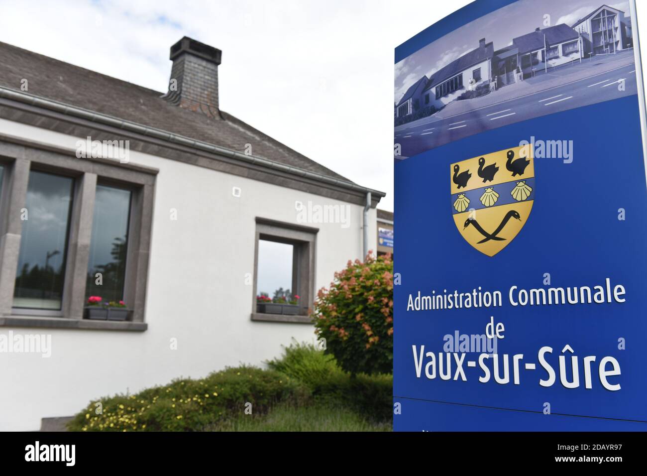 Illustration picture shows the city hall in Vaux-sur-Sure, Tuesday 09 ...