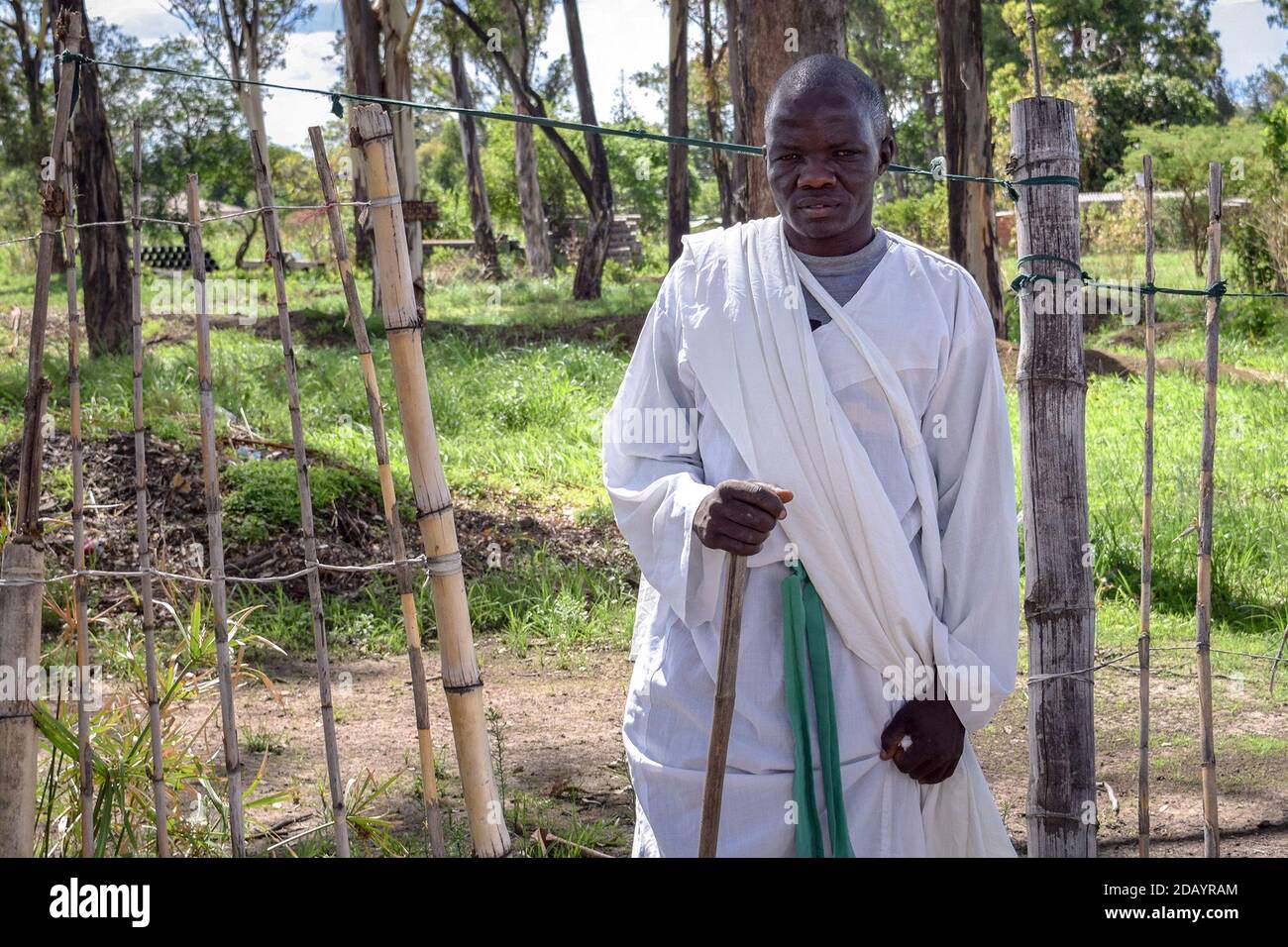 Madzibaba Benchard, a member of the Johane Masowe Chishanu Apostolic ...