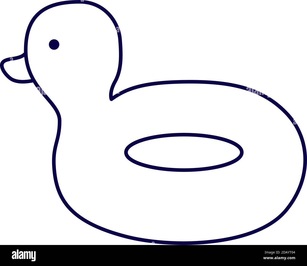 Float Ducky Beach Line Style Icon Vector Illustration Design Stock Vector Image And Art Alamy