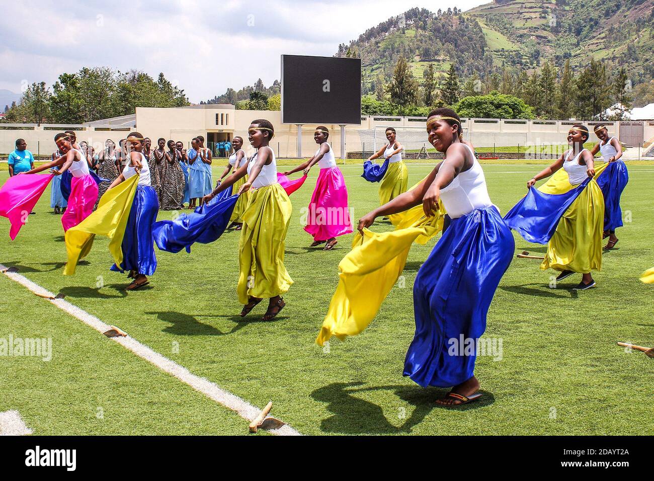 The Rwanda traditional dance club of a girls’ school, Lycee Notre Dame ...