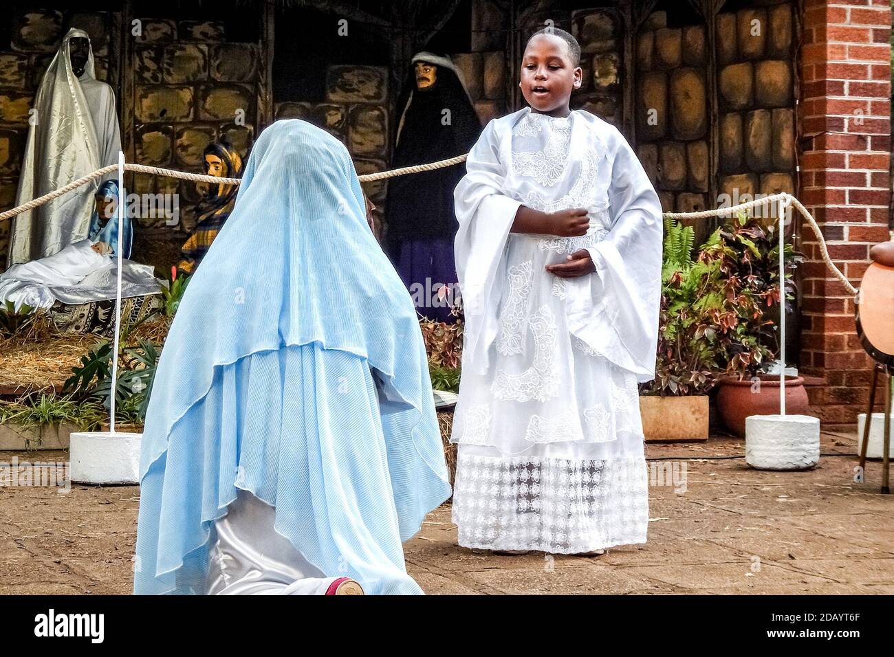 Children from Our Lady of Lourdes Roman Catholic church performed a ...