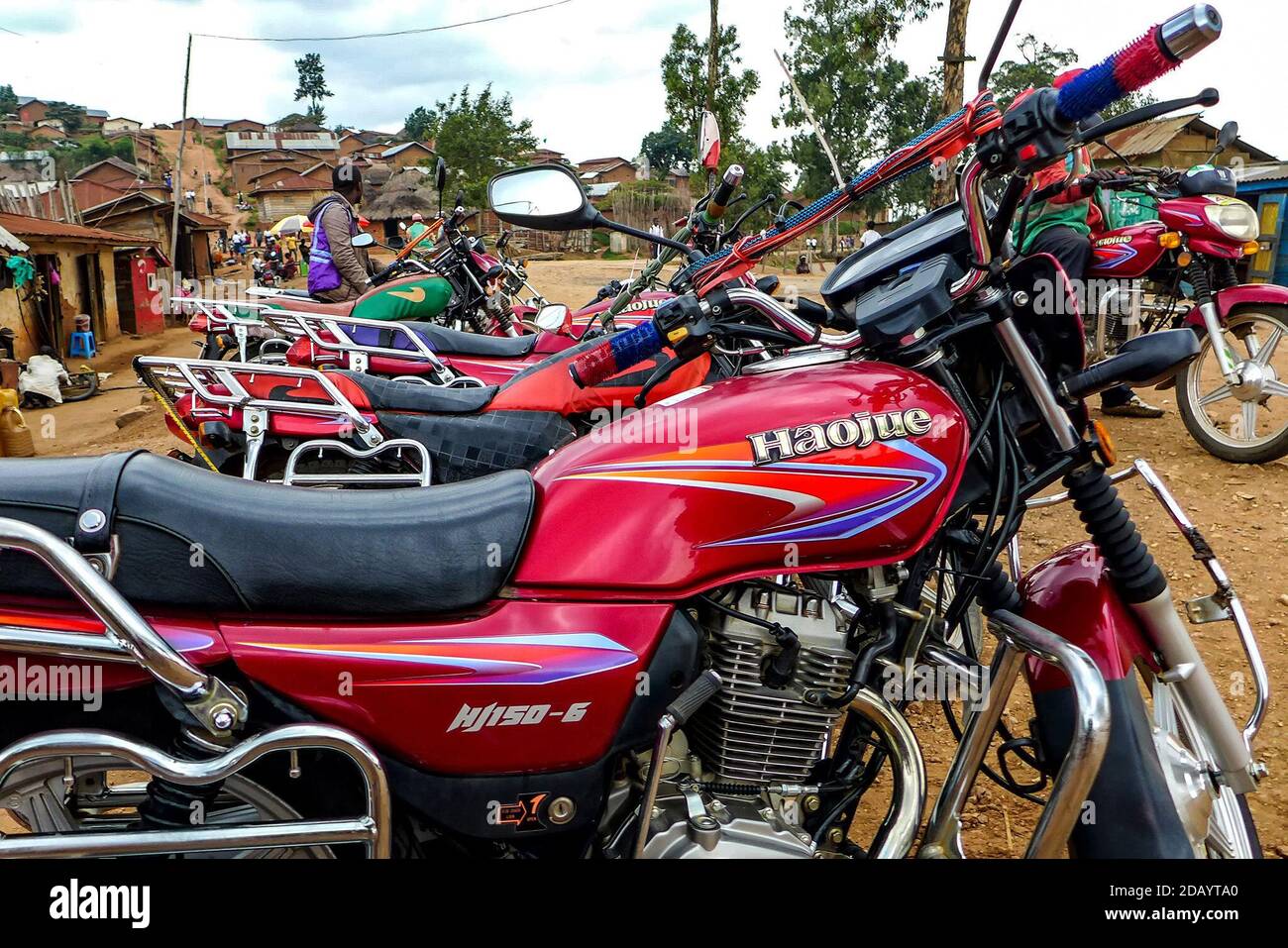 A Chinese motorcycle in DRC’s northeastern Lubero territory Stock Photo ...