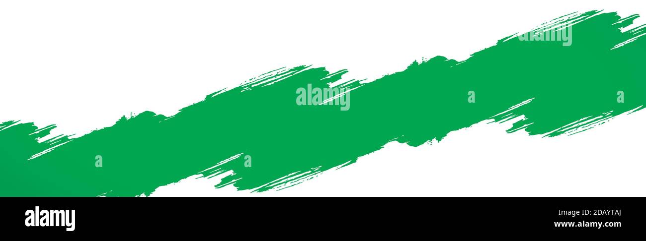 Smear of green paint on a white panoramic background - Vector ...