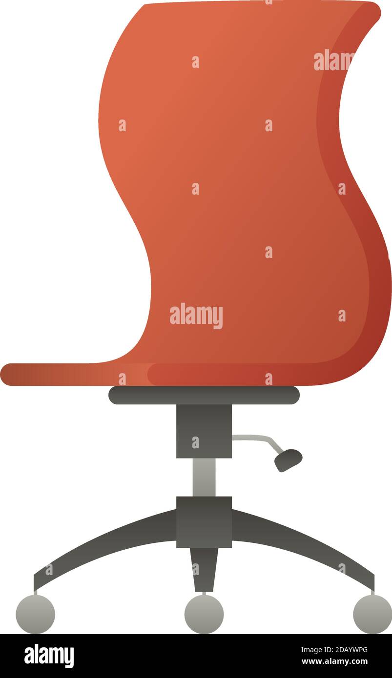 elegant office red chair forniture icon vector illustration design ...