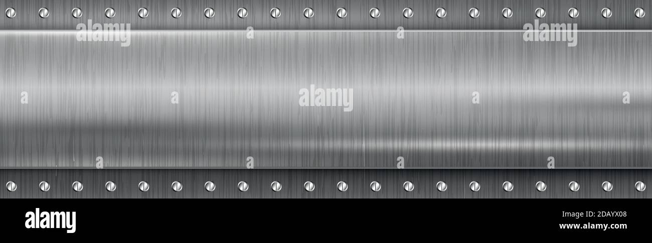 Texture panorama of silver metal with reflection Stock Vector Image ...