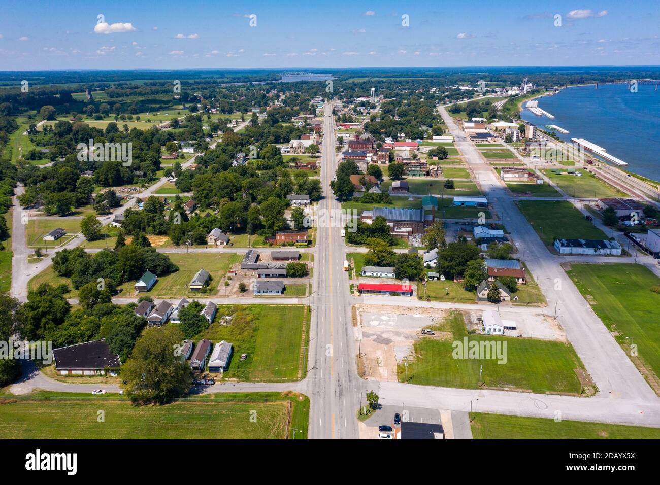 Aerial view of Cairo, IL, USA Stock Photo - Alamy