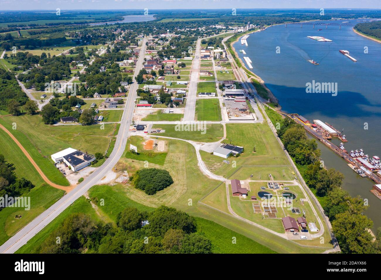 Aerial view of Cairo, IL, USA Stock Photo - Alamy