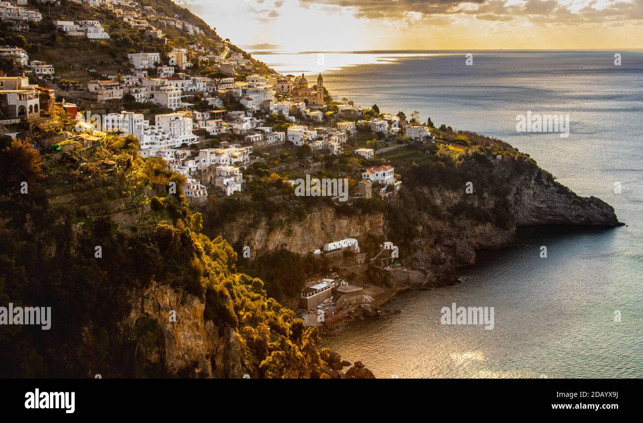Amalfi coast italy praiano hi-res stock photography and images - Alamy