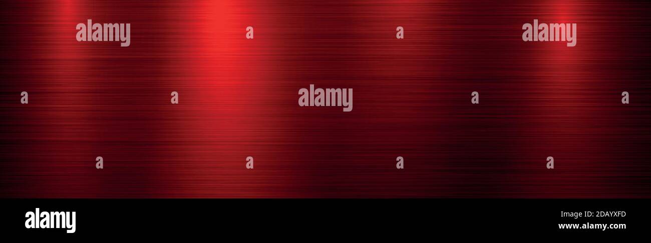 Red metal panorama texture with reflection - illustration Stock Vector ...
