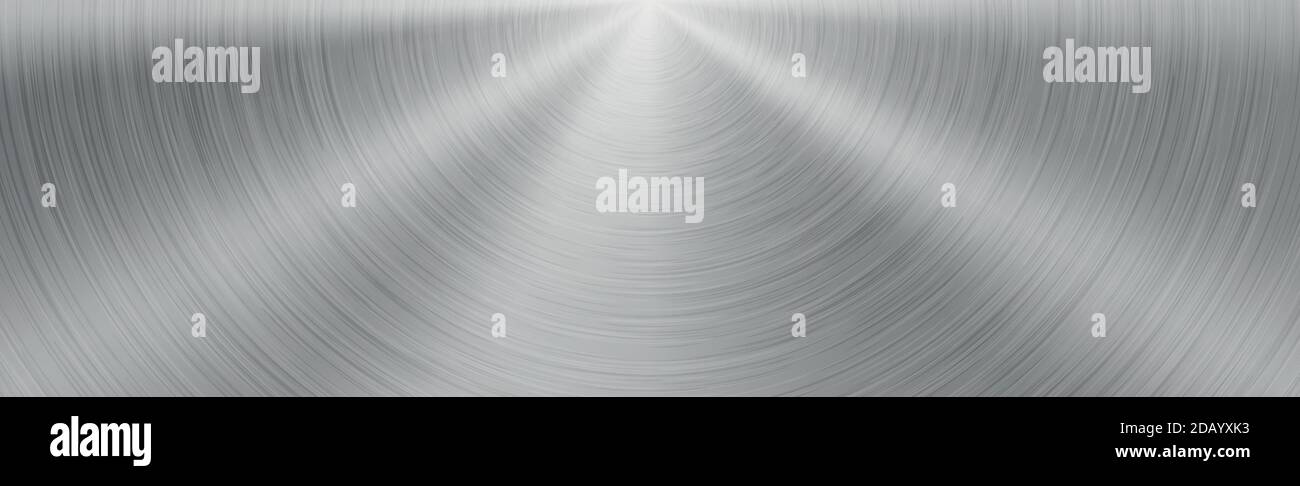 Texture panorama of silver metal with reflection - background Stock ...
