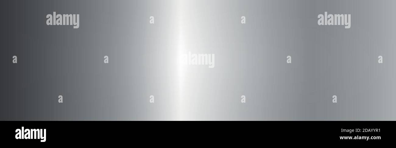 Texture panorama of silver metal with reflection - background Stock ...