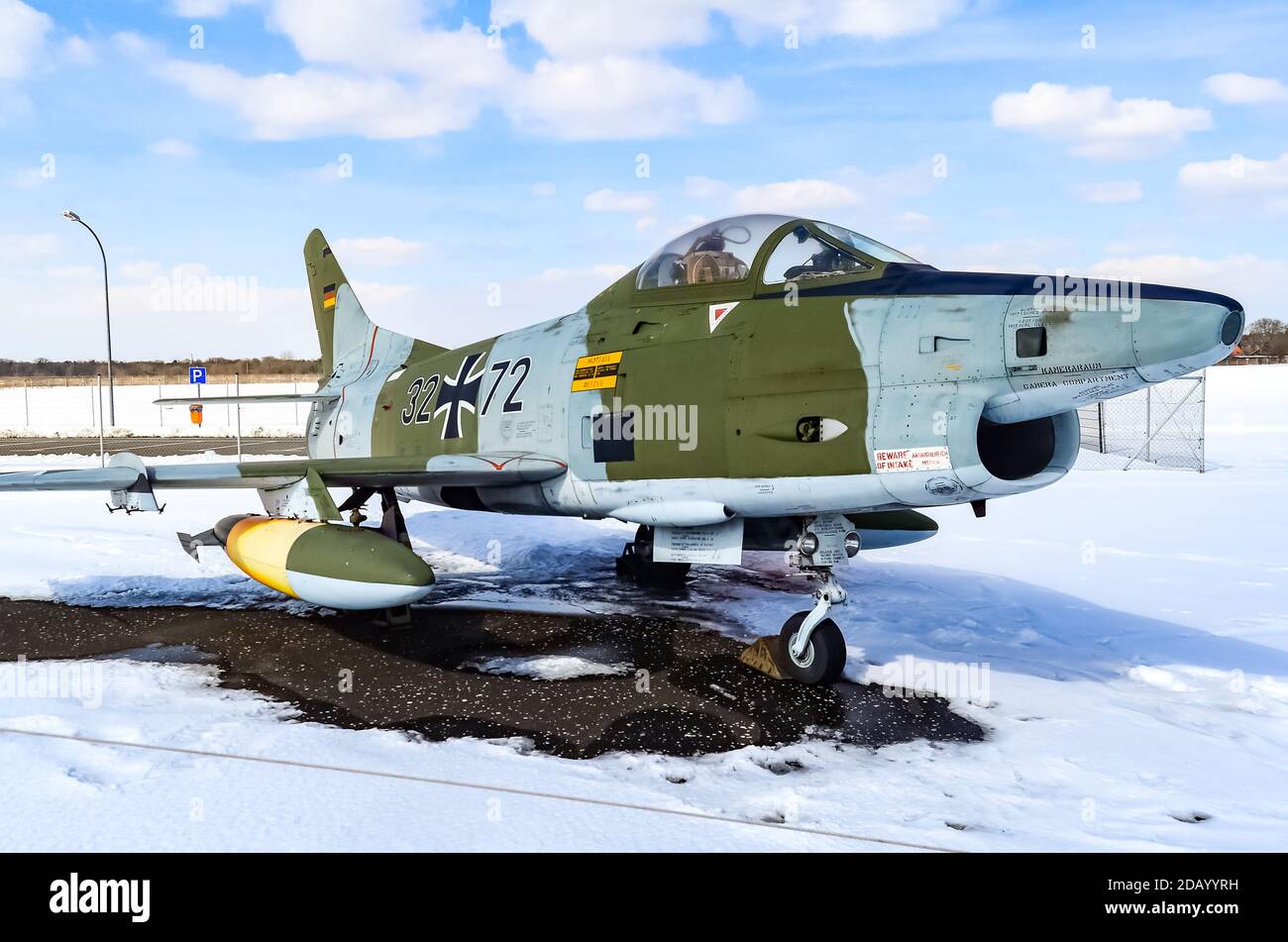 German Air Force Fiat G.91 on display in the Military History Museum in ...