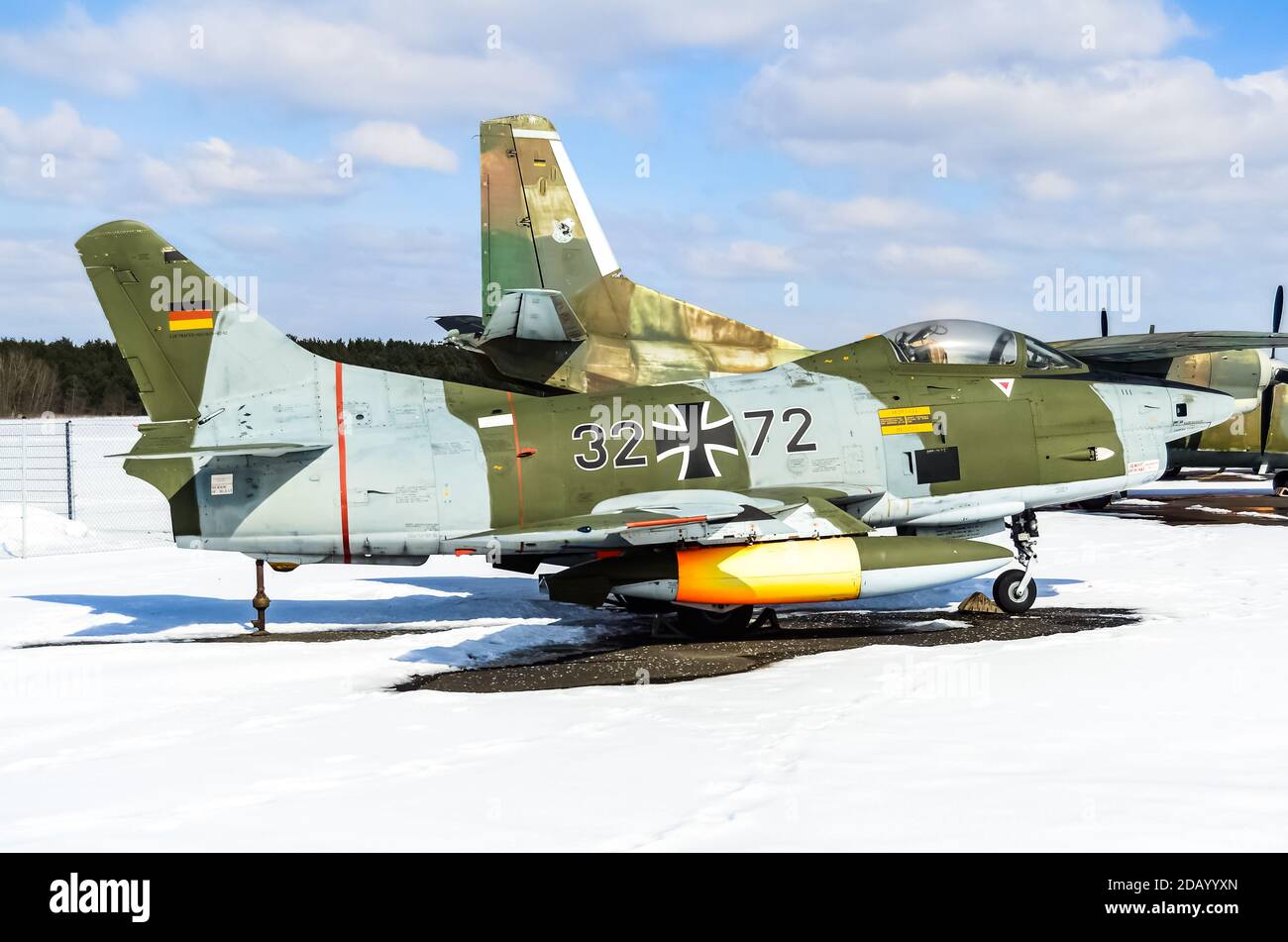 German Air Force Fiat G.91 on display in the Military History Museum in ...