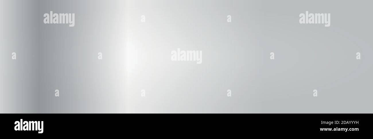 Texture panorama of silver metal with reflection - background Stock ...