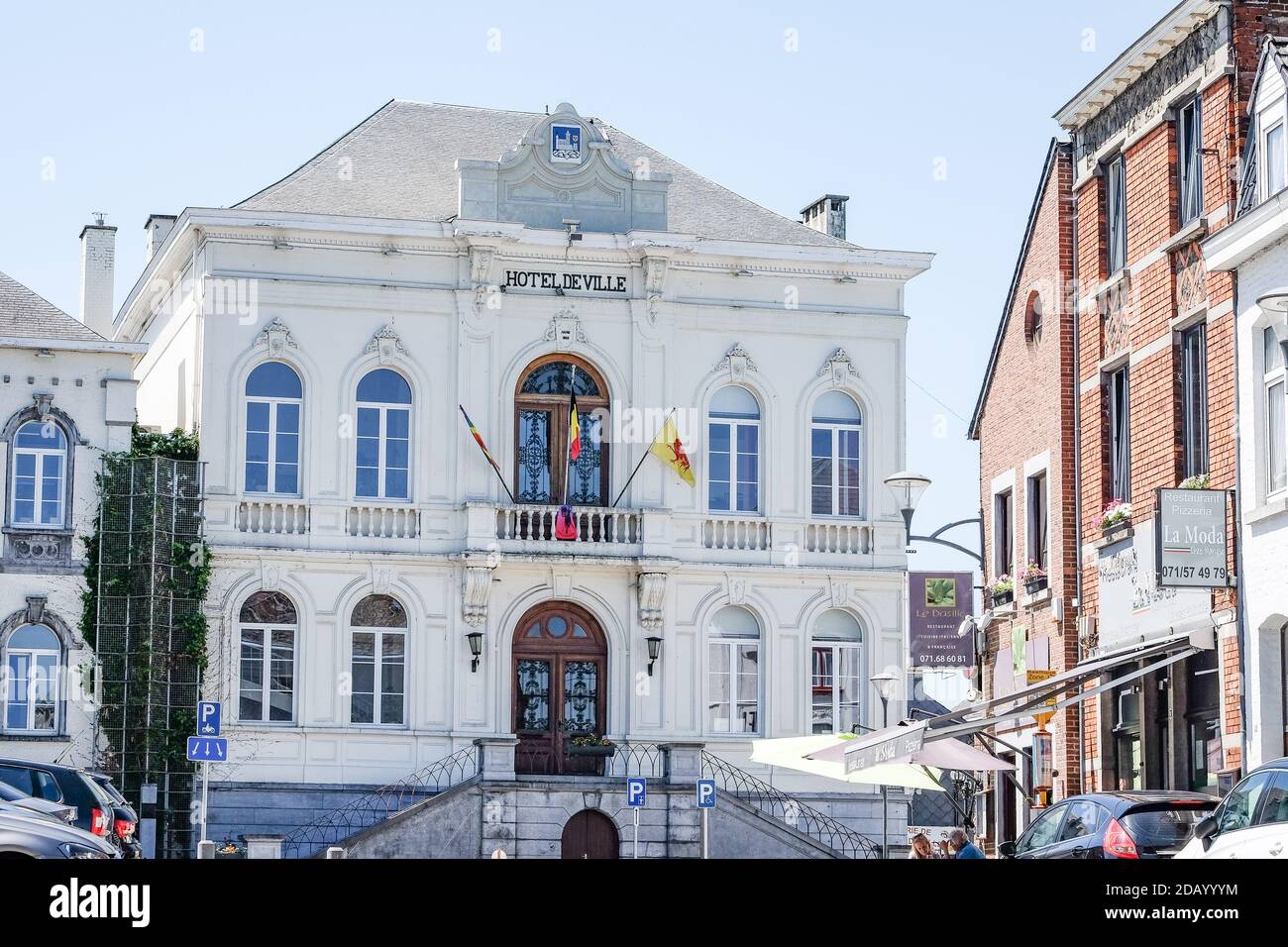 Illustration picture shows the city hall building in Walcourt, Tuesday ...