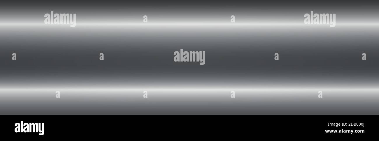 Texture panorama of silver metal with reflection - background Stock ...
