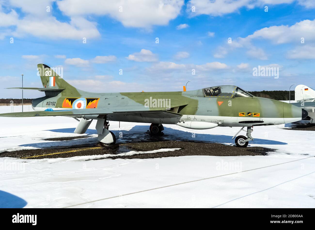 UK Air Force Hawker Hunter F6A on display in the Military History ...