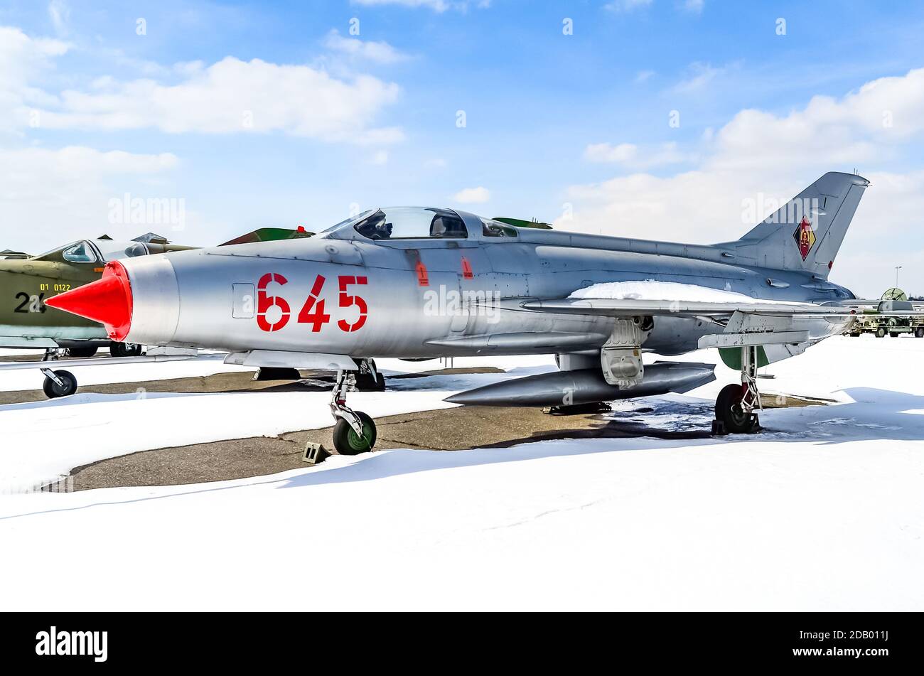East German Air Force Mikoyan-Gurevich MiG-21F-13 on display in the ...