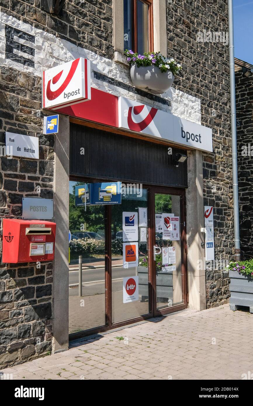 Illustration picture shows the bpost post office in Rendeux, Wednesday ...