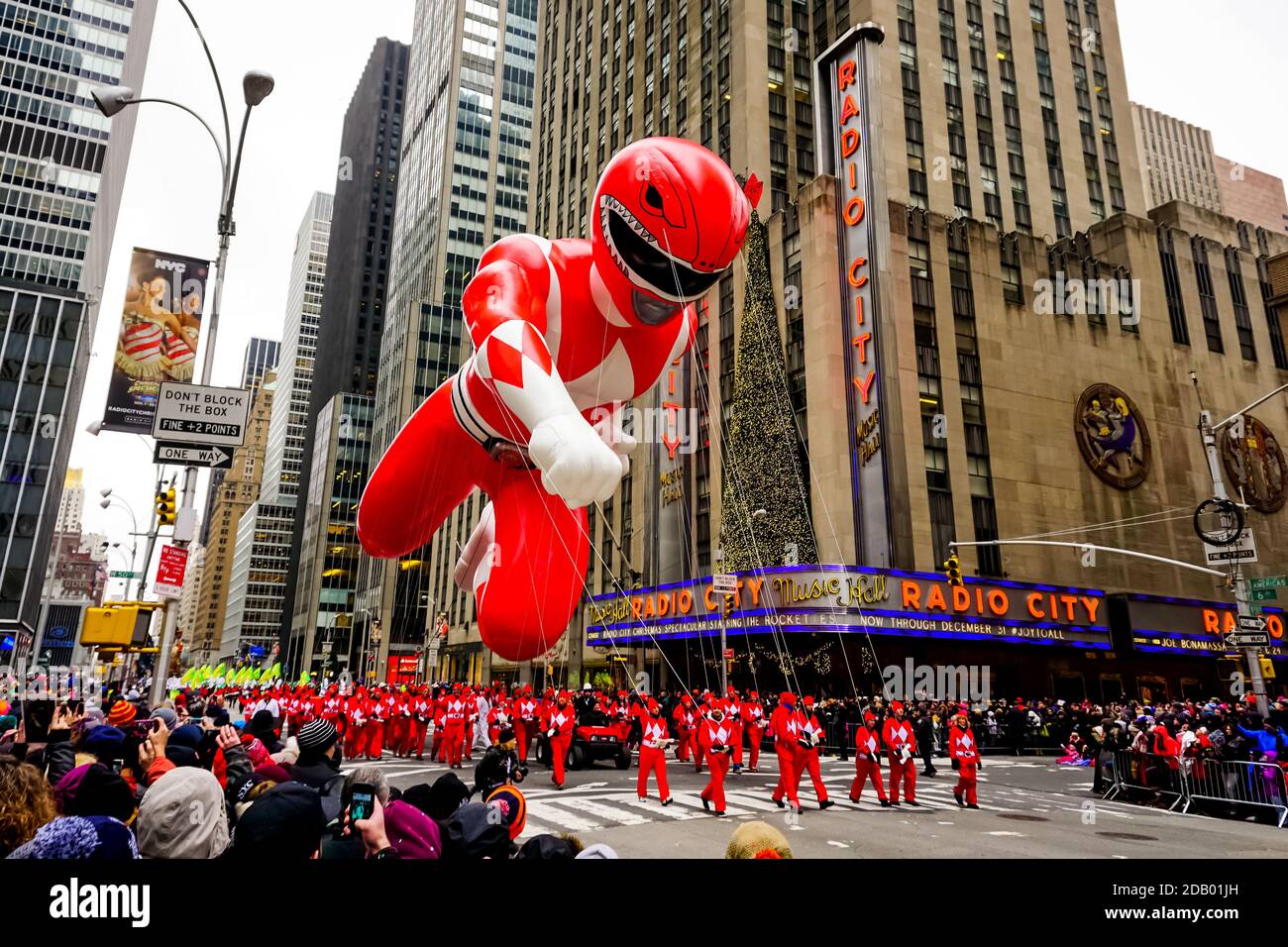 Power Ranger balloon floats in the air during the annual Macy's ...