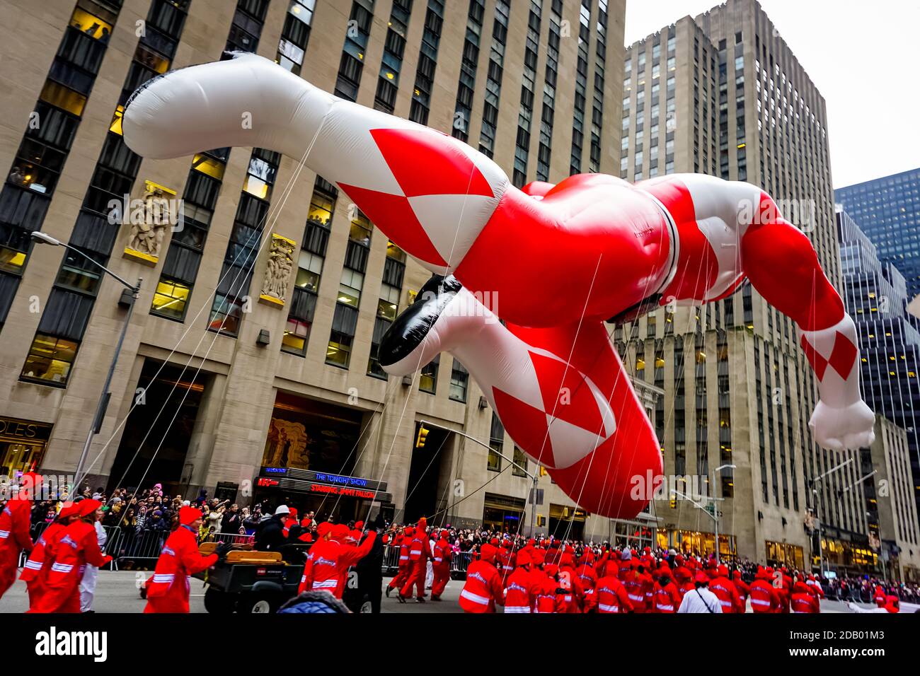 Power Ranger balloon floats in the air during the annual Macy's ...