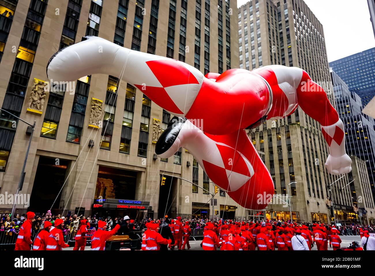 Power Ranger balloon floats in the air during the annual Macy's ...