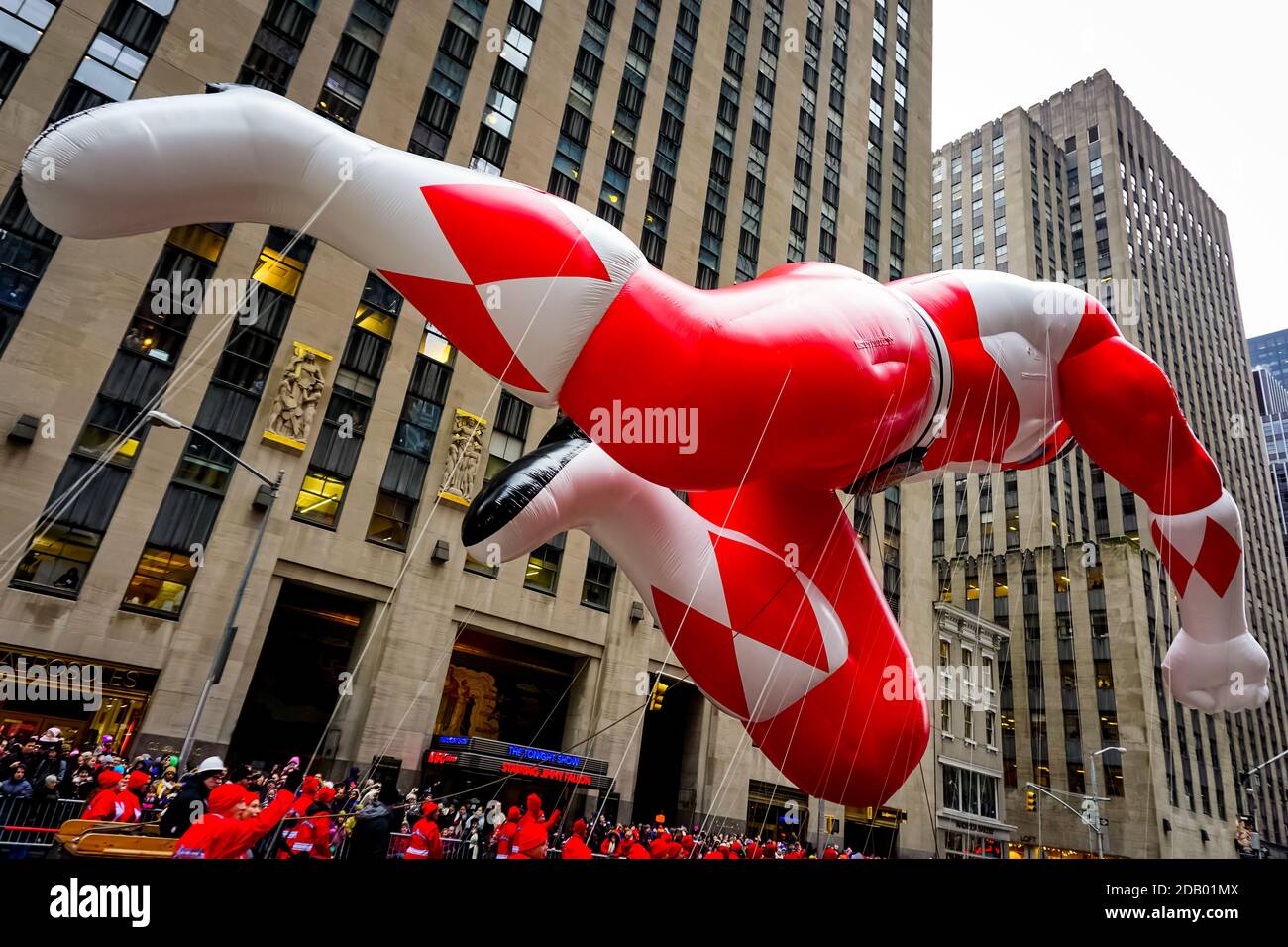 Power Ranger balloon floats in the air during the annual Macy's ...