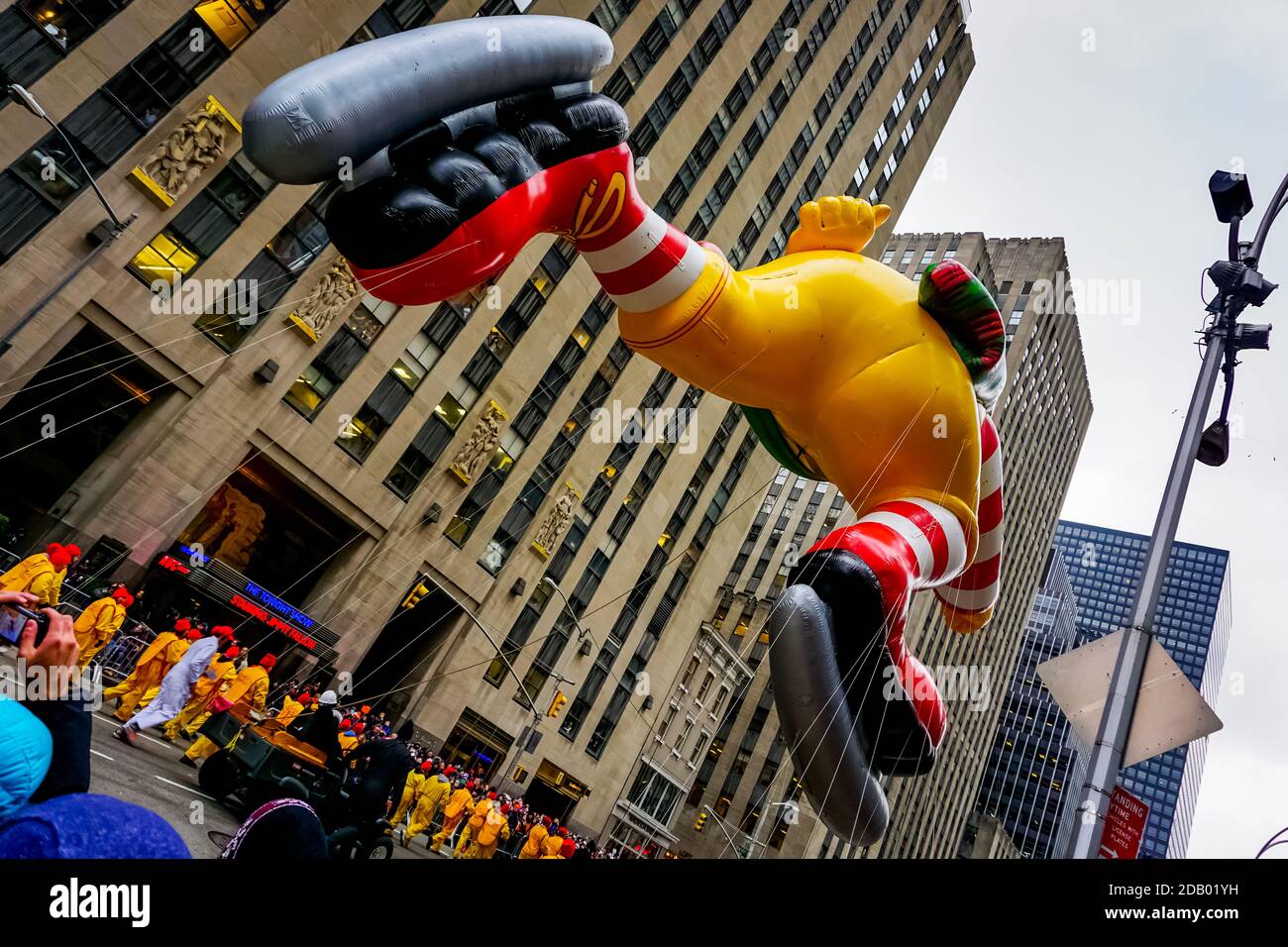 The Ronald McDonald balloon floats in the air during Macy's ...